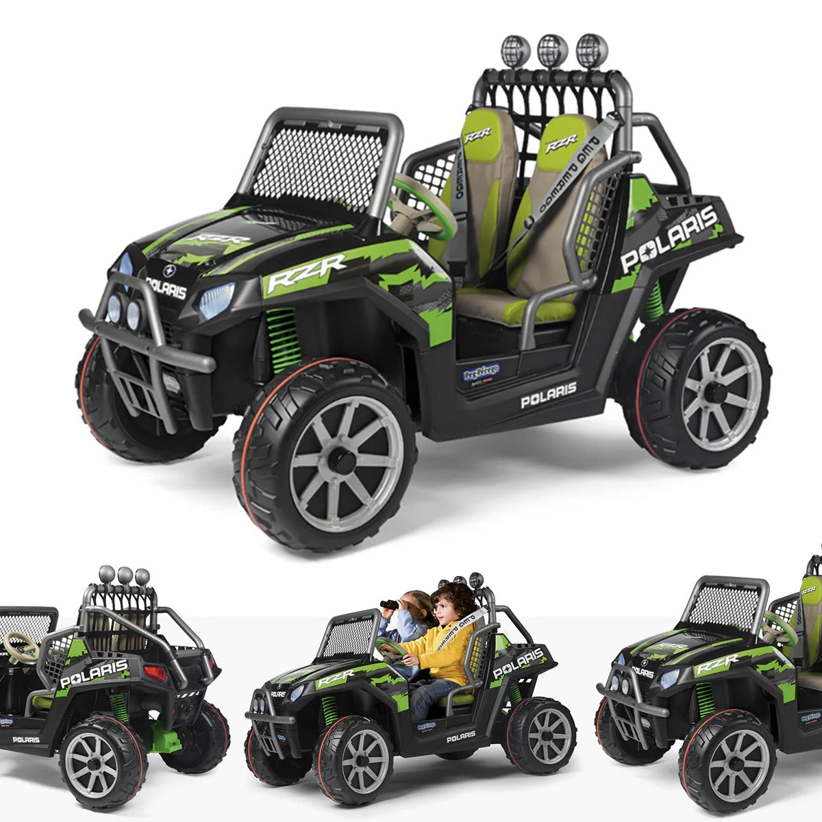 Peg Perego Polaris Ranger RZR - Green Shadow - Fast UK Delivery